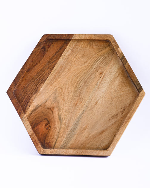 HEXAGON SHAPE WODEEN PLATE – Sanskruti Homes