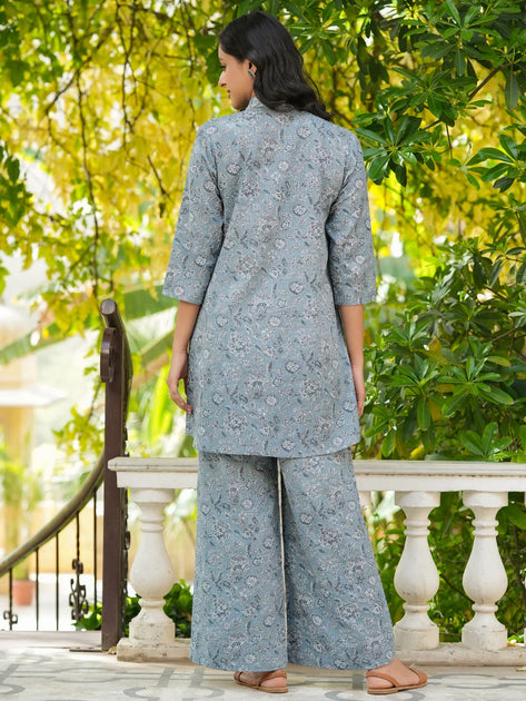 Comfy FLORA cotton co-ord set – Sanskruti Homes