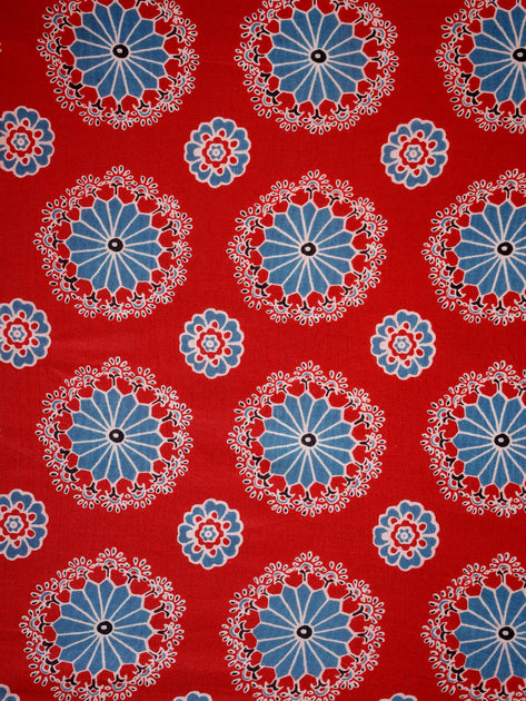 Pure cotton ethnic motif screen print fabric – Sanskruti Homes